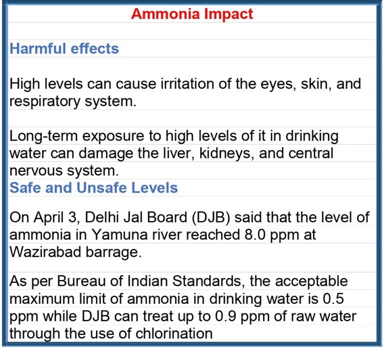 As ammonia level rises in Yamuna river, experts speak of its ills - The ...